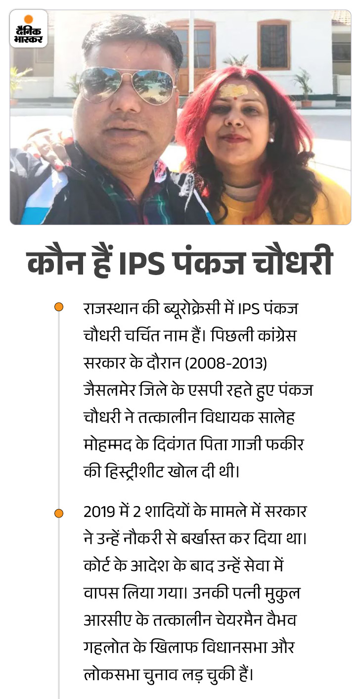 Rajasthan IPS Officer Pankaj Chaudhary Demotion Reason Update | Pay ...