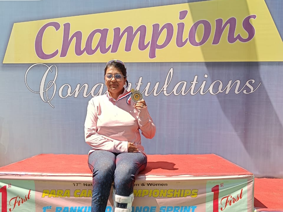 Pooja Garg from Indore, sitting on a wheelchair, became an inspiration