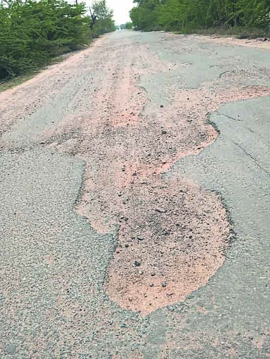The road is damaged, there are potholes everywhere and the villagers ...