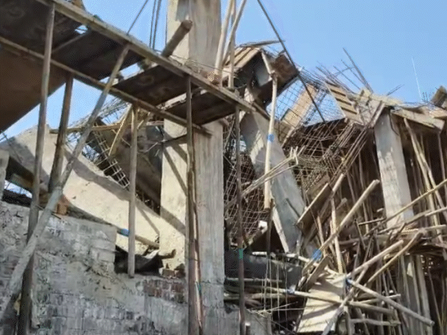 Roof of under-construction cinema hall collapses, two dead