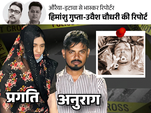 UP Auraiya Murder Case; Pragati Anurag Love Story | Husband Wife ...