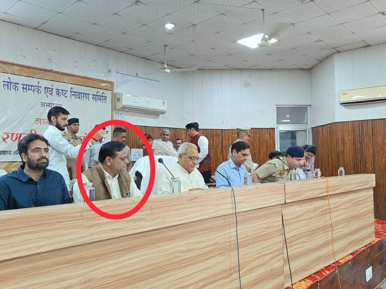 ambala-minister-meeting-disruption | अंबाला में मंत्री की मीटिंग पर ...