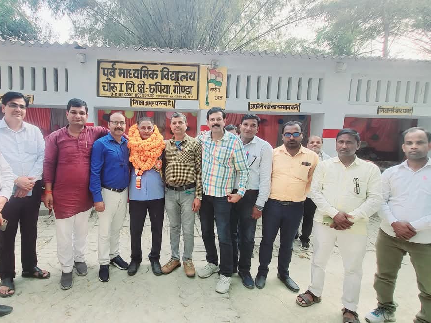 Grand farewell ceremony at Charu Primary School of Chhapia, Teachers ...