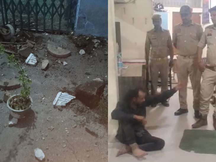 attack on police in jhansi, jhansi news, jhansi police, jhansi nawabad ...