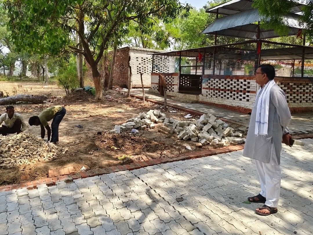 The renovation of the ancient Mansaram Ashram located in Trilokpur ...