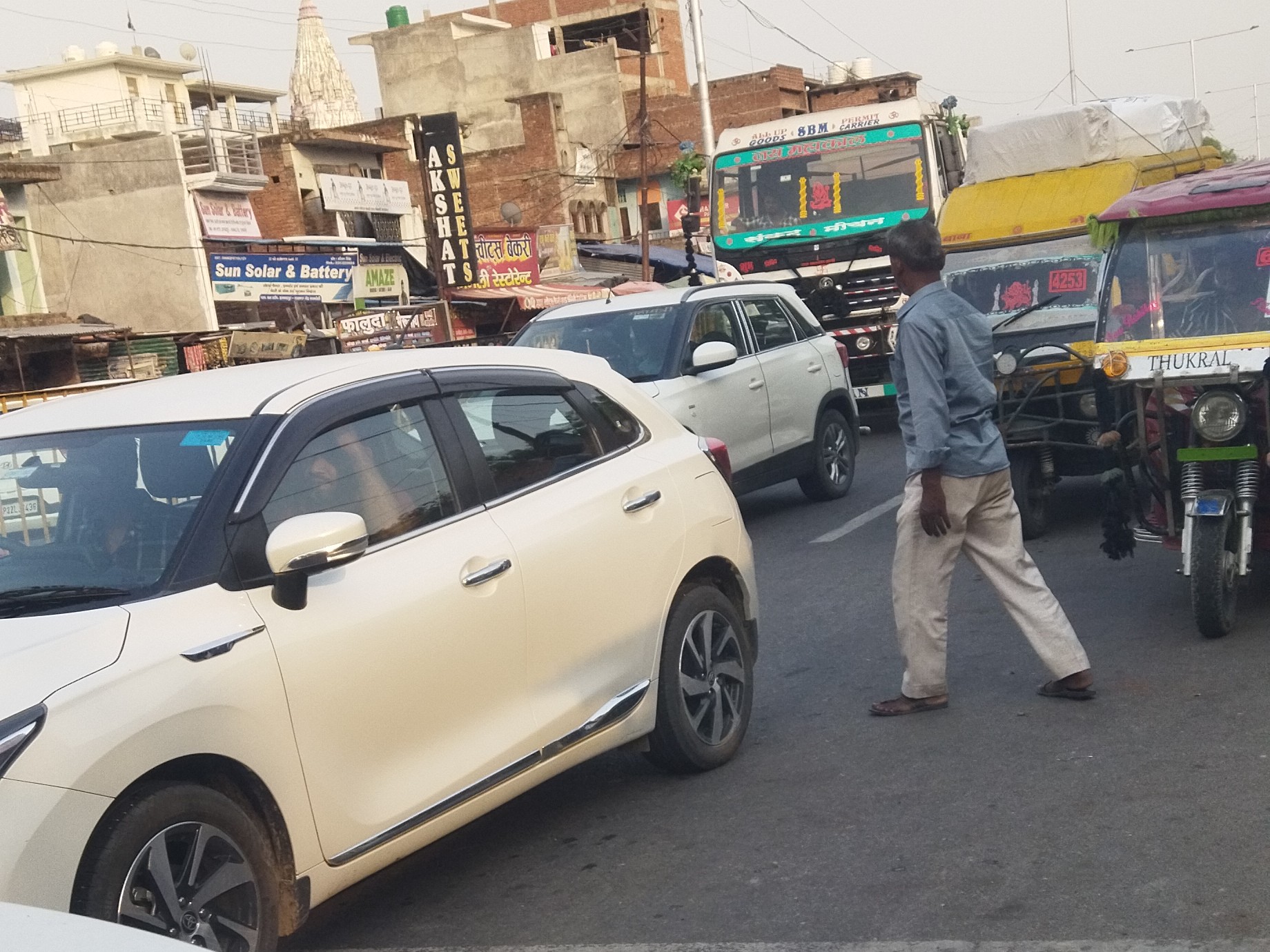 Traffic disrupted at Harchandpur crossing