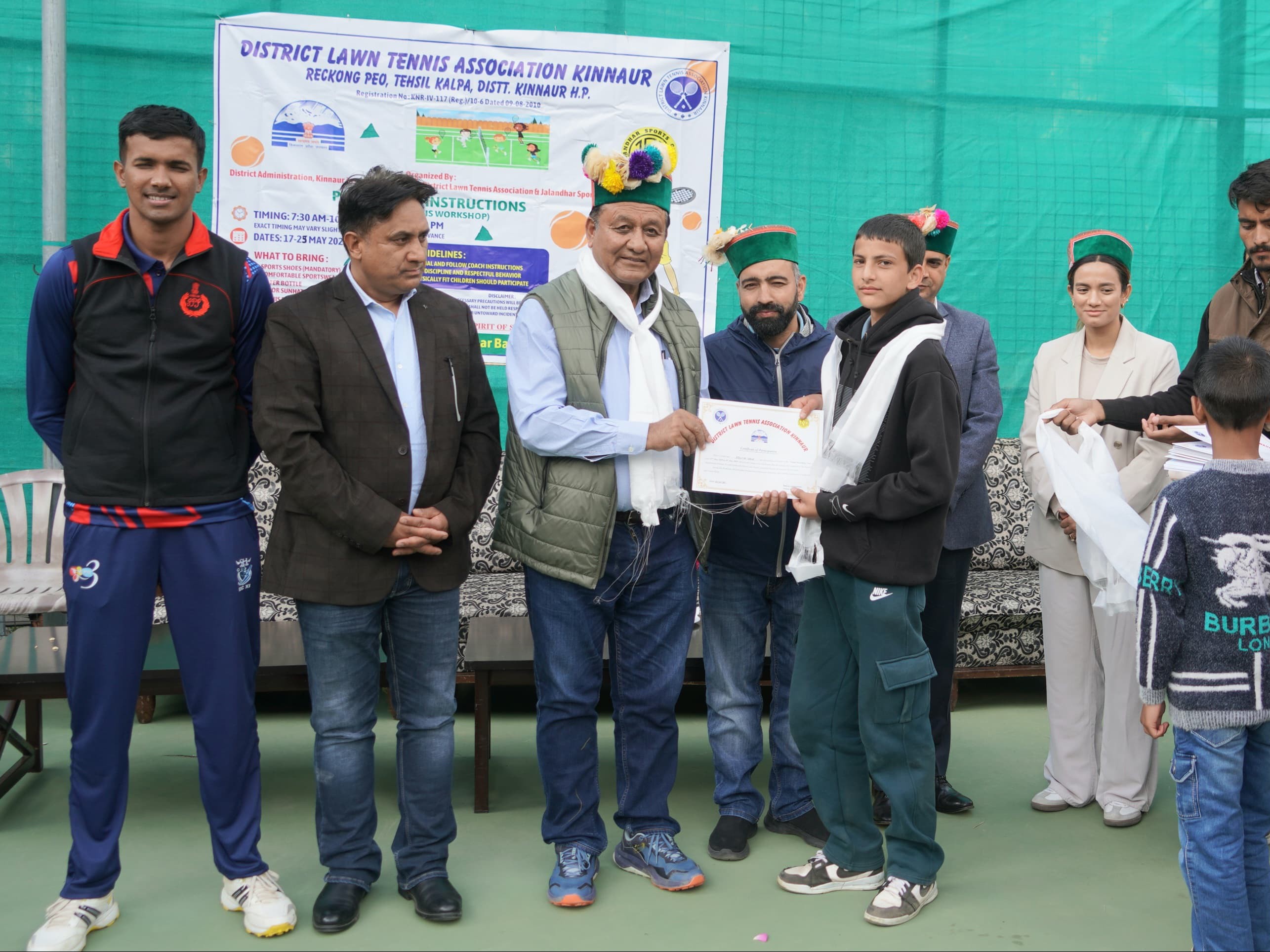 Kinnaur, Lawn Tennis, Coaching Camp, Revenue Jagat Negi Visit ...