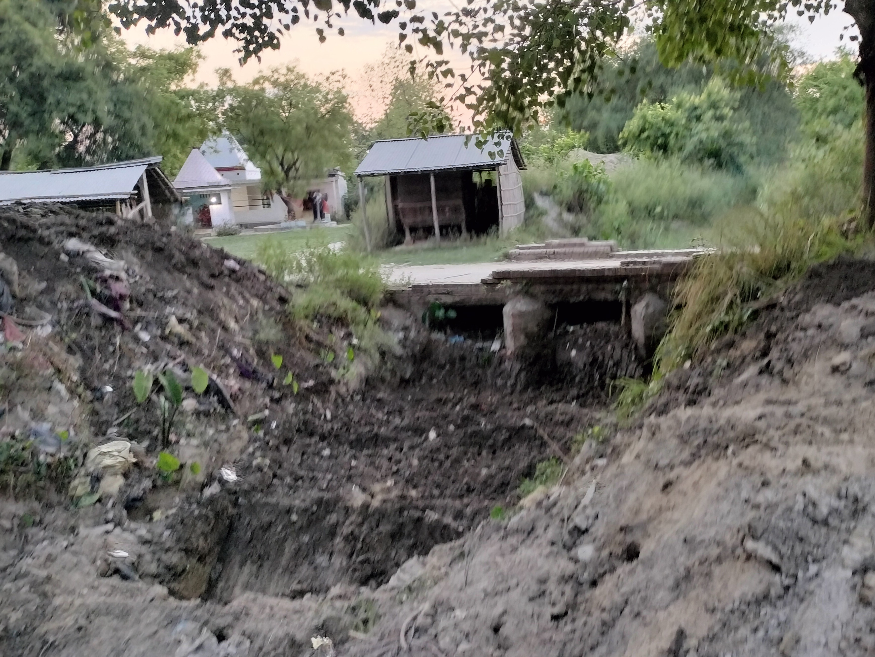 Silt removed from the culvert of Dumri canal