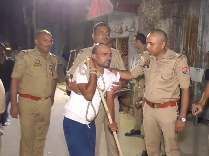 Kanpur police took out a procession after the half encounter to end the ...