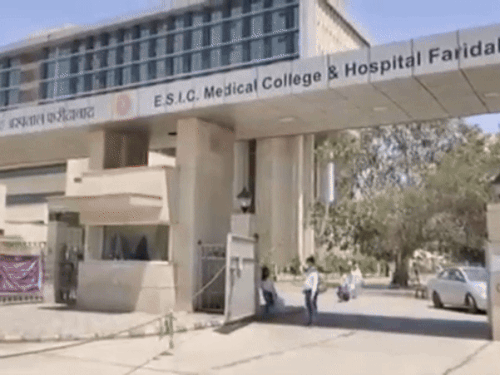 Faridabad Loudspeaker installed medicine counter ESIC Patients will be ...