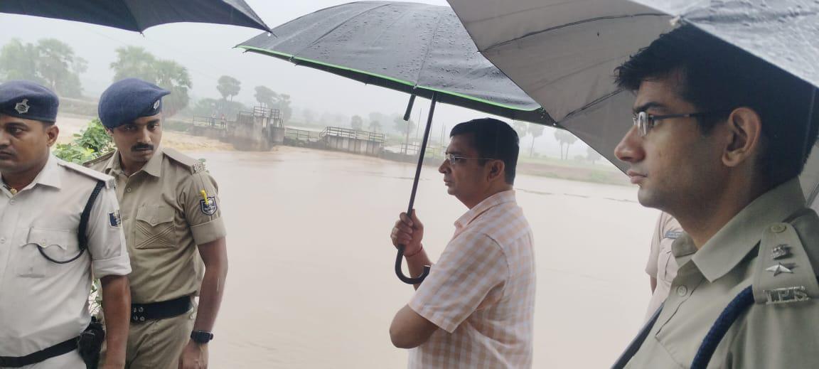 water level of Lokayan river increased due to rain in Nalanda