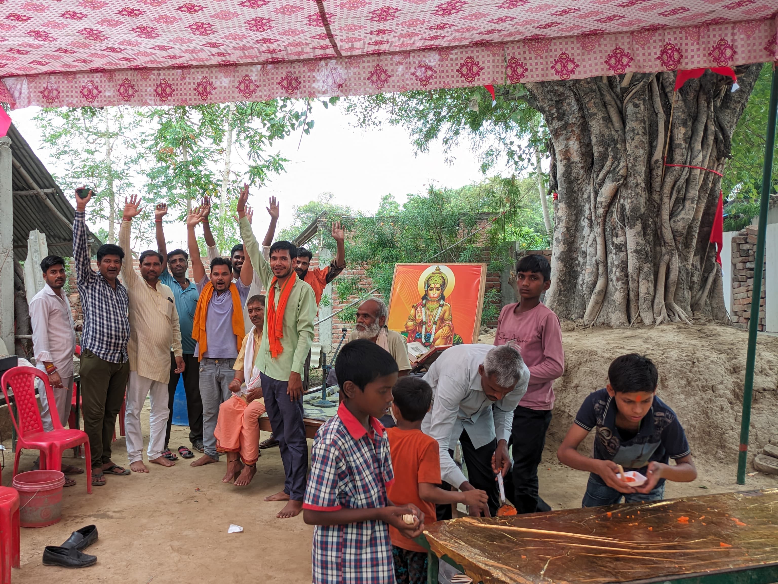 Bhandara at Brahmadev Baba's place in Umapur, Ayodhya
