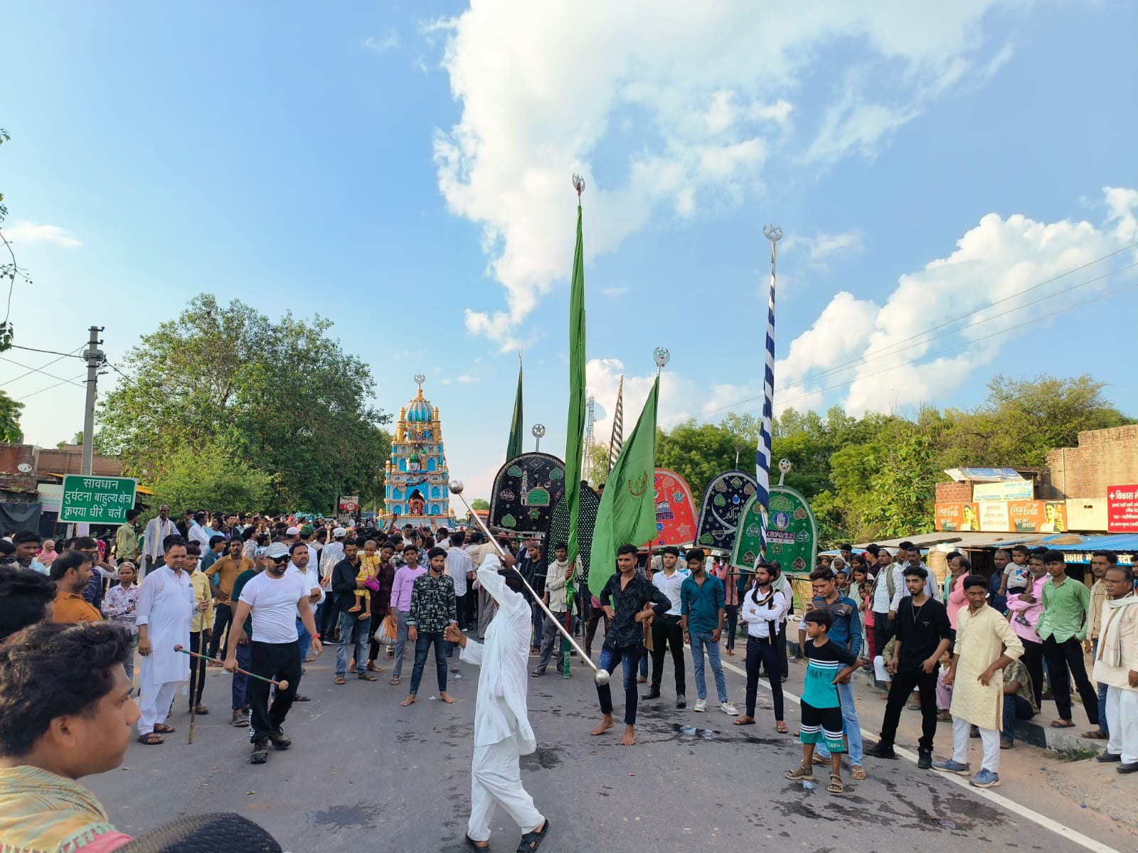 Tajia procession took place in Ghatampur on the occasion of Moharram