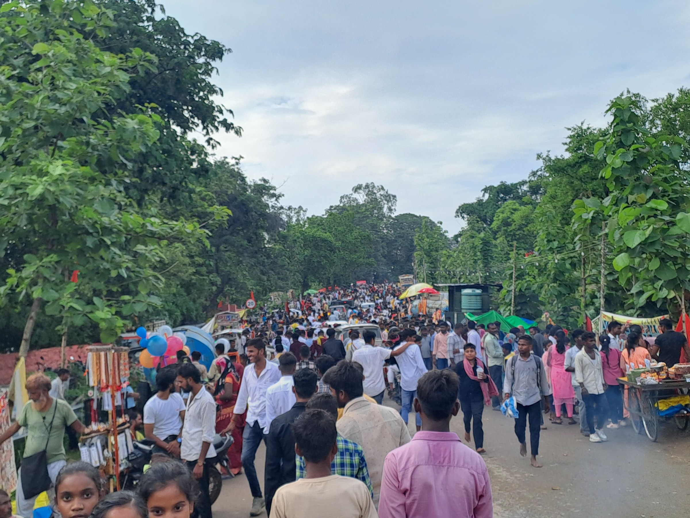 Devotees gathered at Paramhans Ashram on Guru Purnima in Sakteshgarh ...