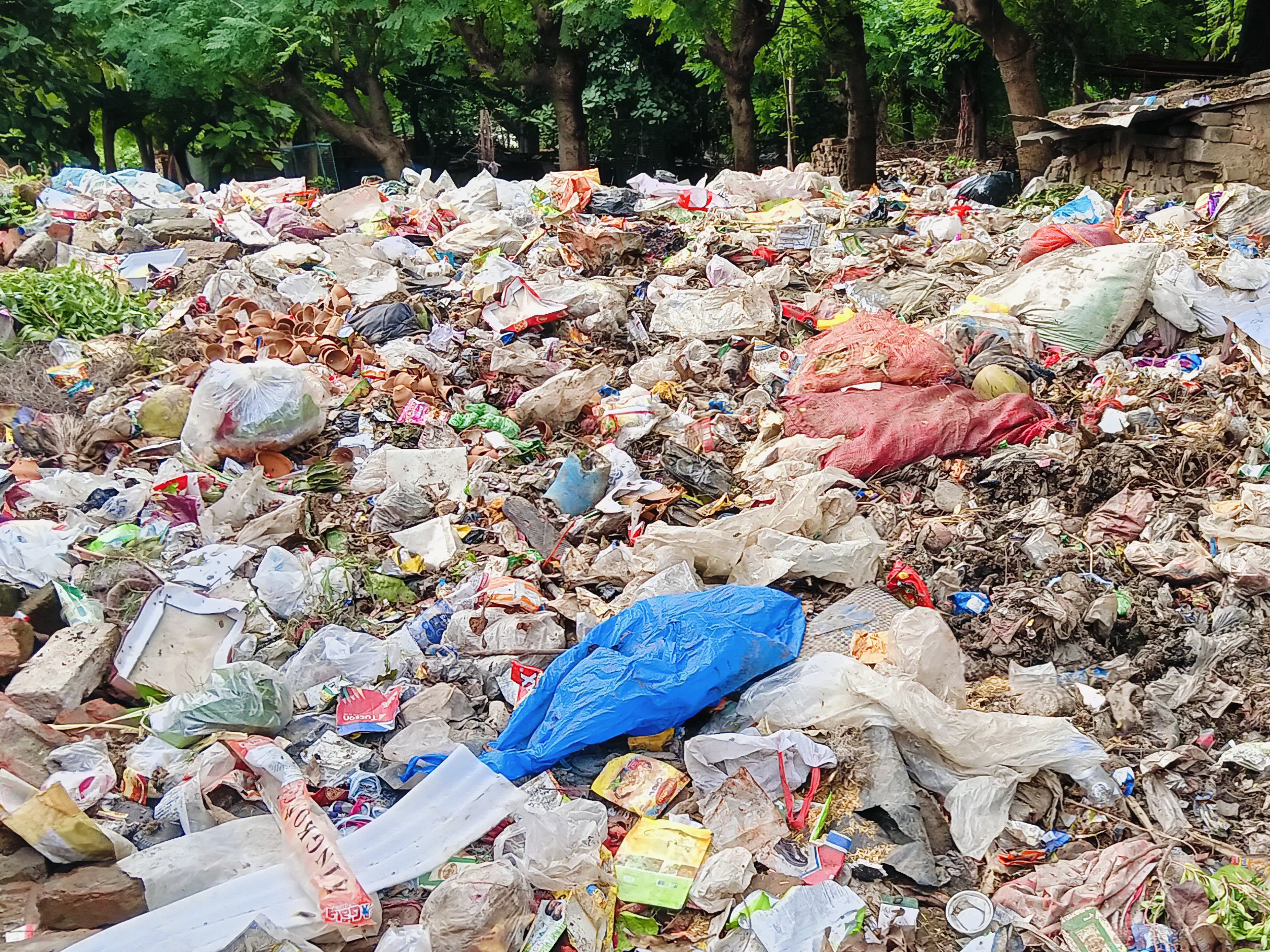 Heaps of garbage on Panchkoshi road | पंचकोशी मार्ग पर लगा कूड़े का ...