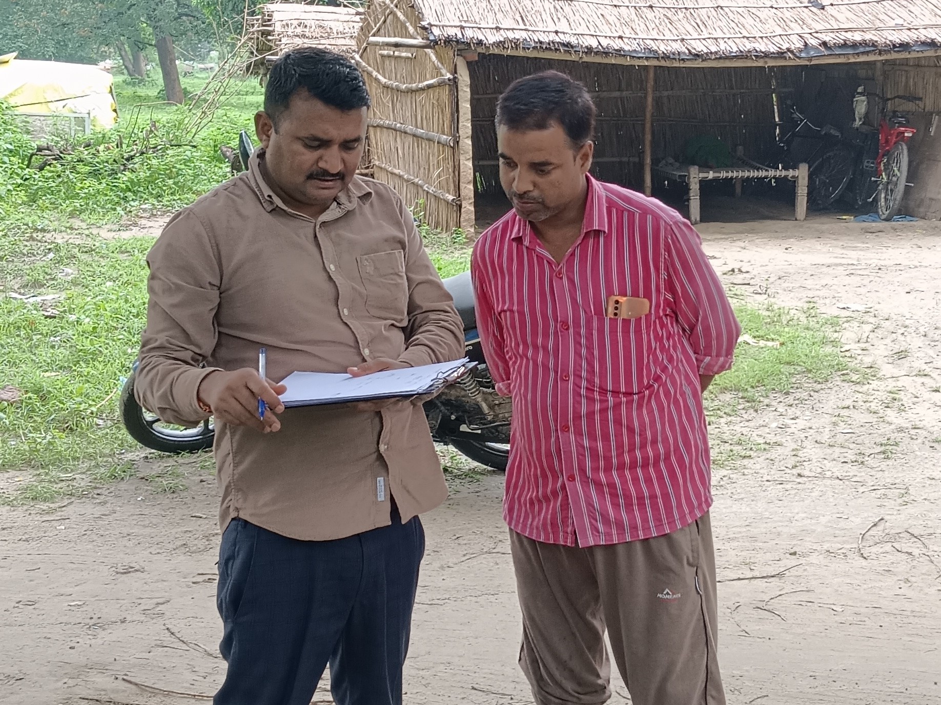Inspection of ration distribution in flood affected villages ...