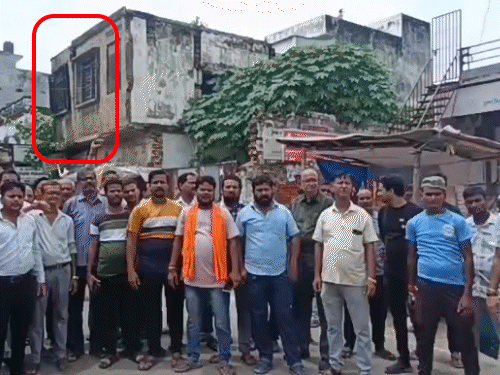 Demonstration of traders in Lucknow
