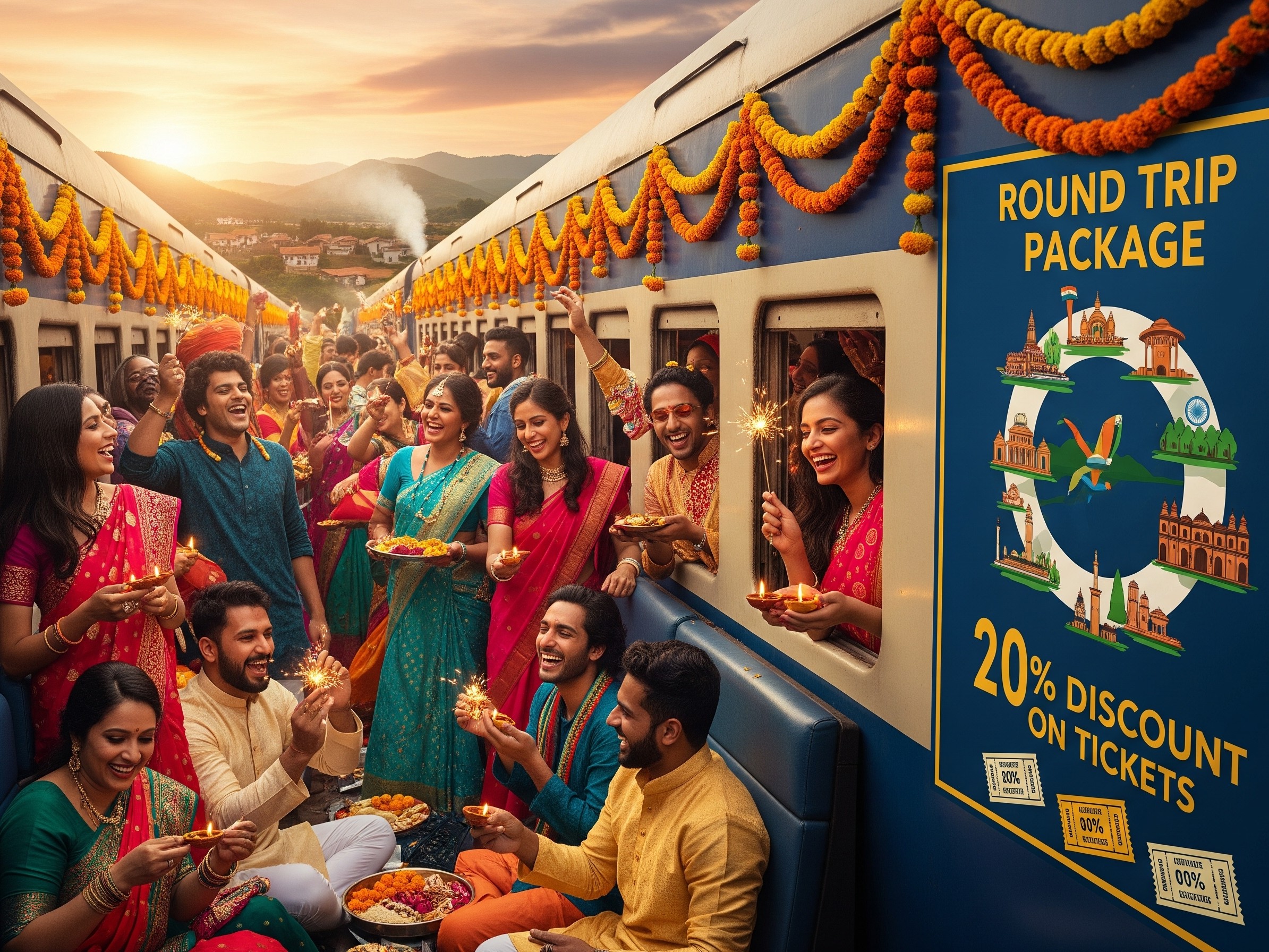 20% discount on fares in railway 'round trip package' | त्योहारों पर रेलवे ने 'राउंड ट्रिप पैकेज ...