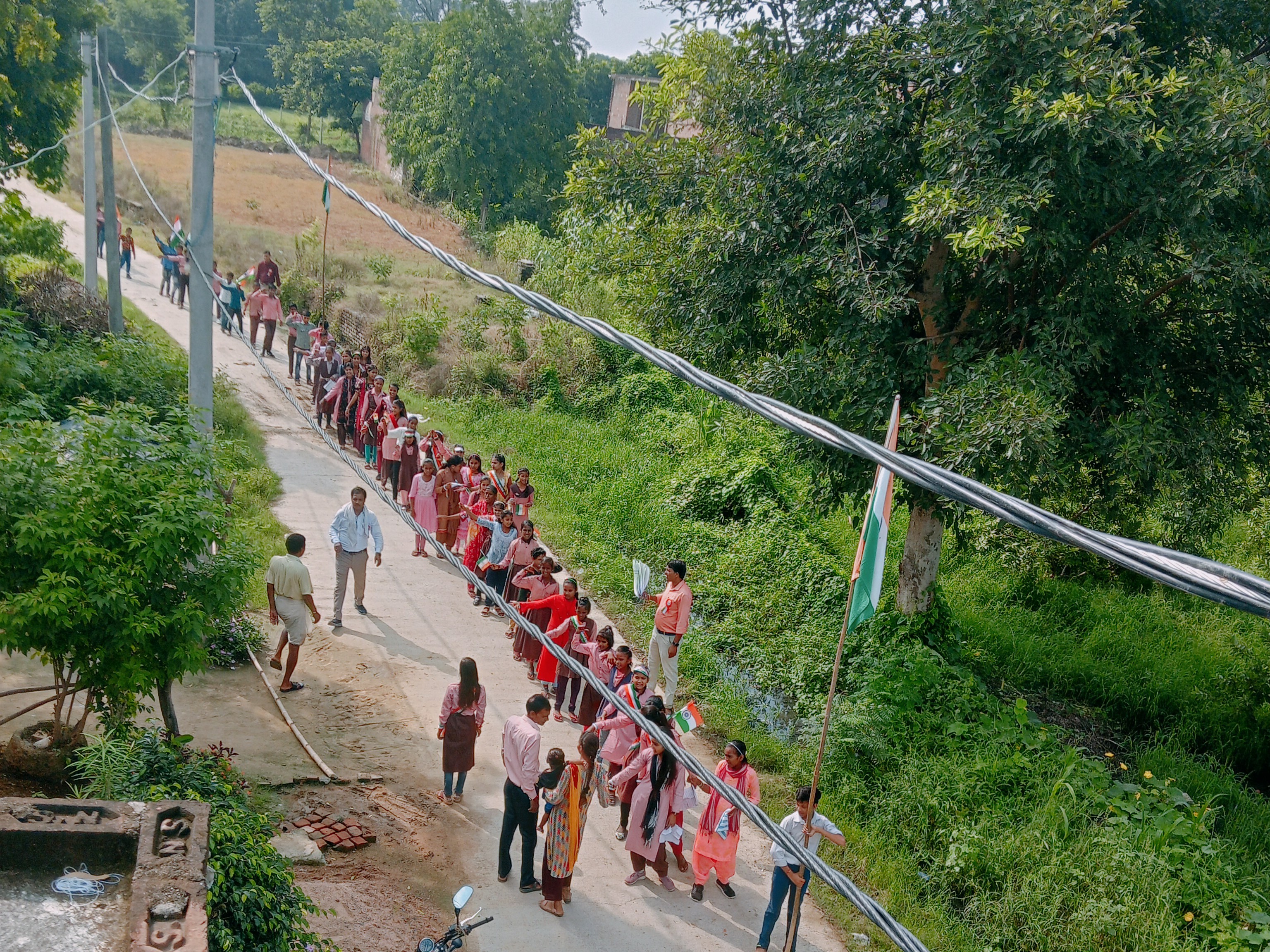 Tiranga Yatra took place on Independence Day in Bhatasa