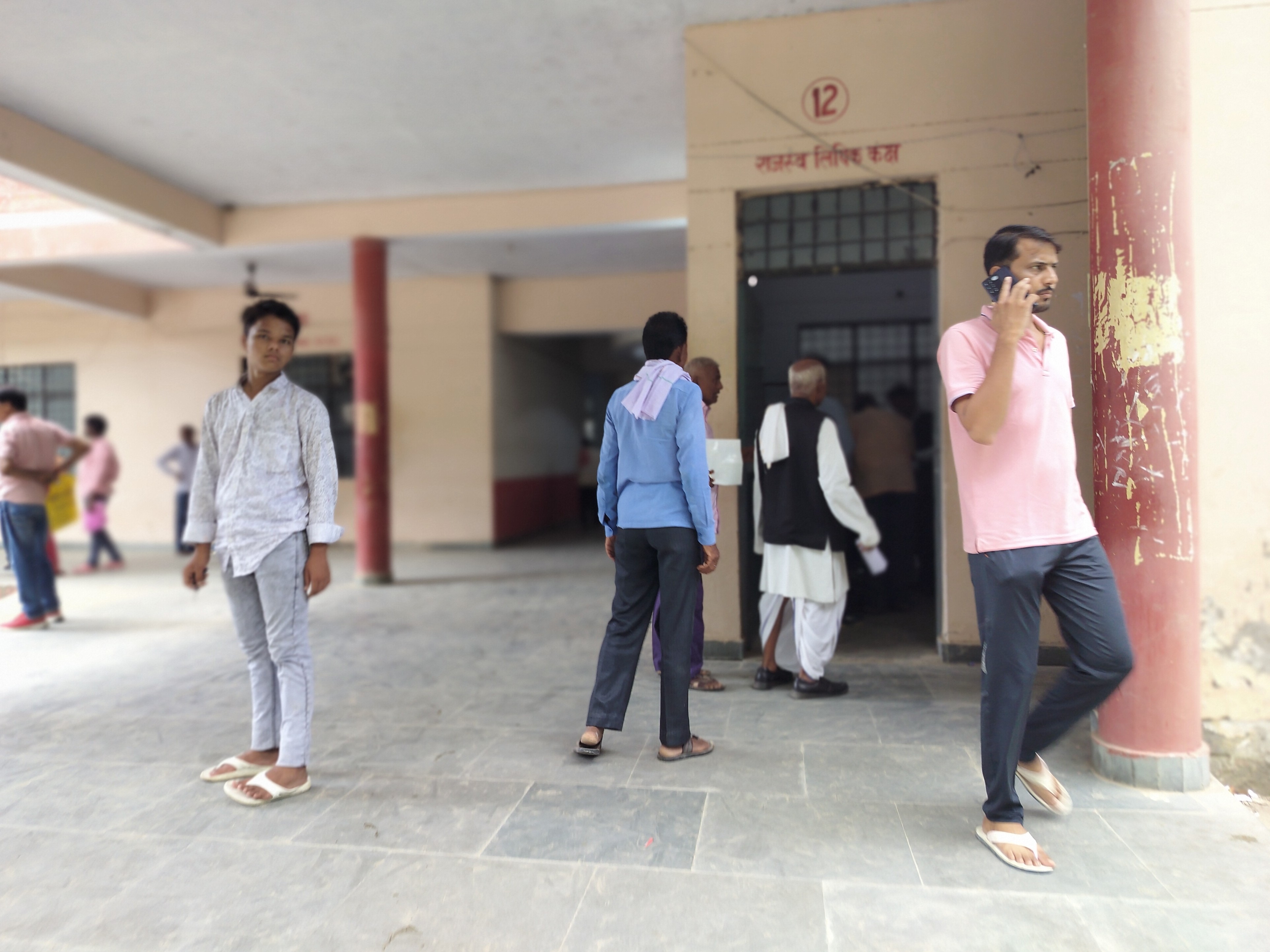 People are waiting in the Tehsildar office because it is locked