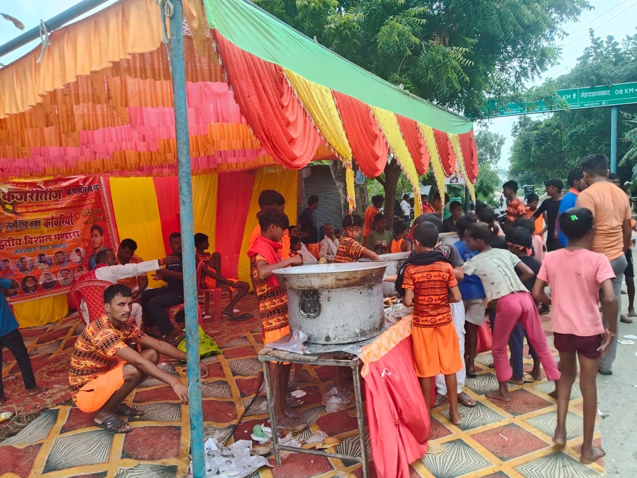 Distribution of Prasad to devotees on Madheswar Nath and Barkhandi Nath ...