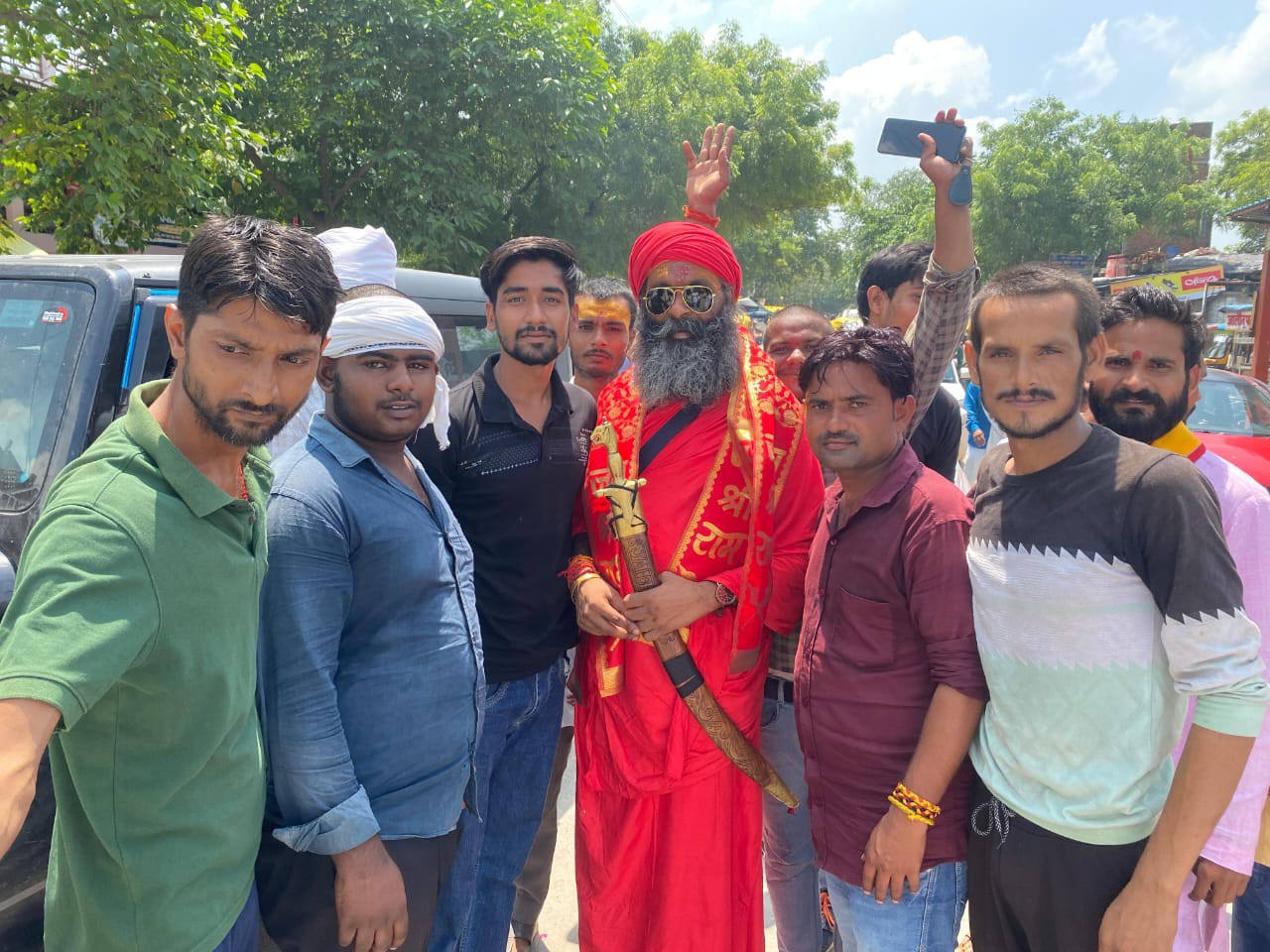 Religious program of Shiv Shakti Akhada chief in Jigana