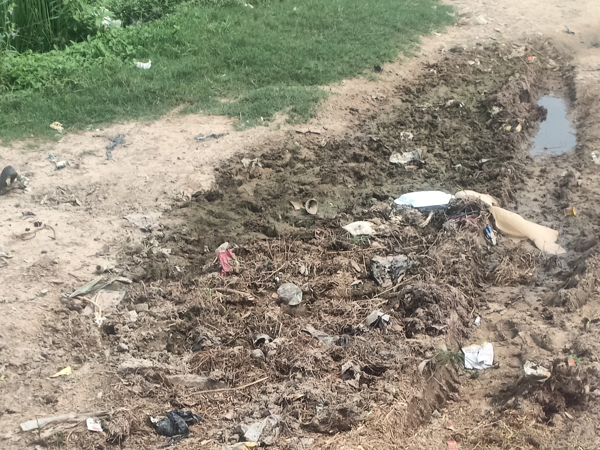 The unpaved road became a problem in Barawa Hargun of Shravasti ...