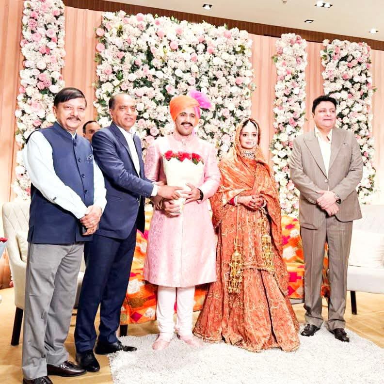 Himachal PWD Minister Vikramaditya Singh Dr. Amreen Kaur weeding Photos ...