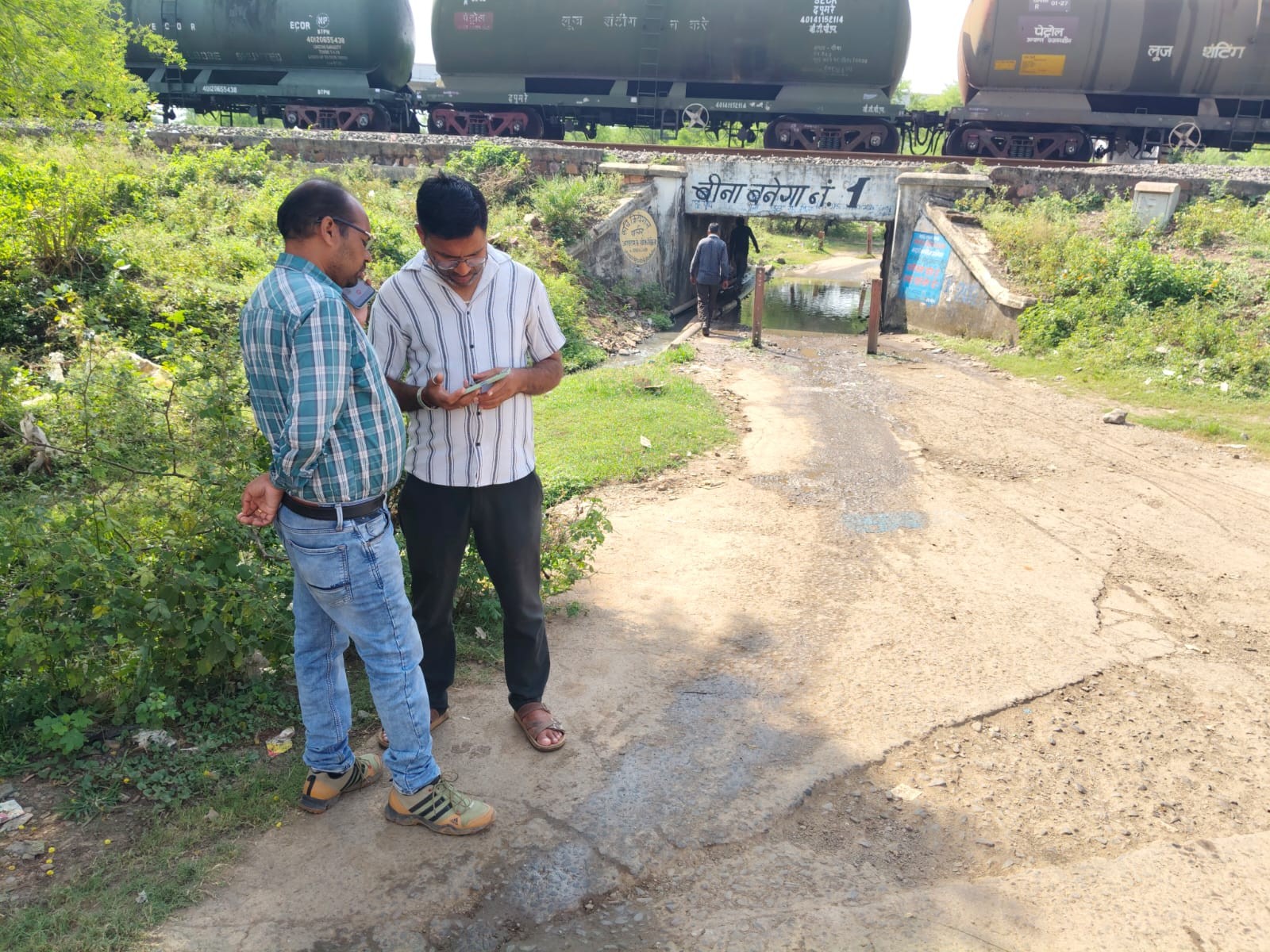 Bina-Sagar railway line culvert in dangerous condition