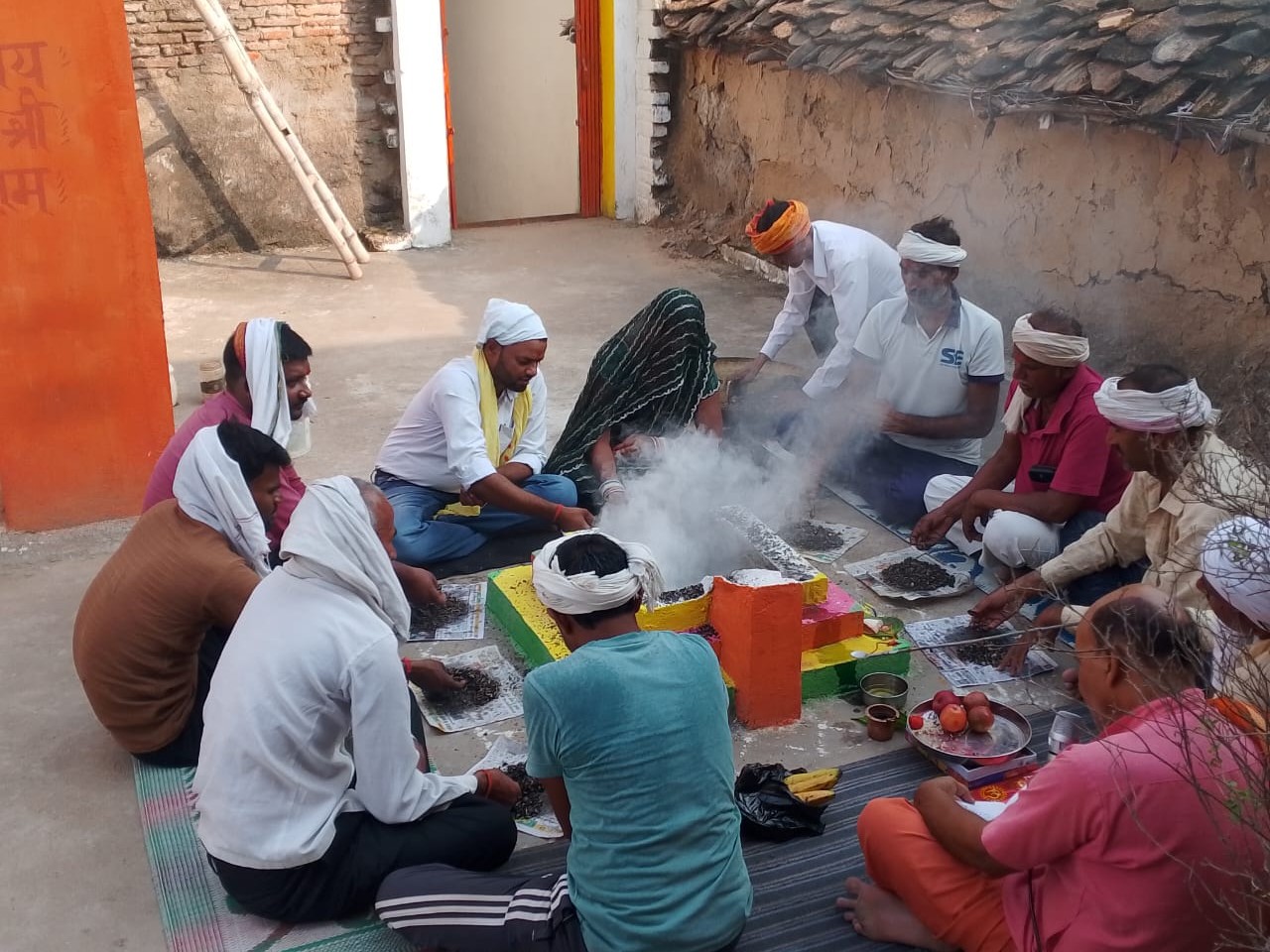 Kanya Bhojan at Hanuman Temple in Kachir
