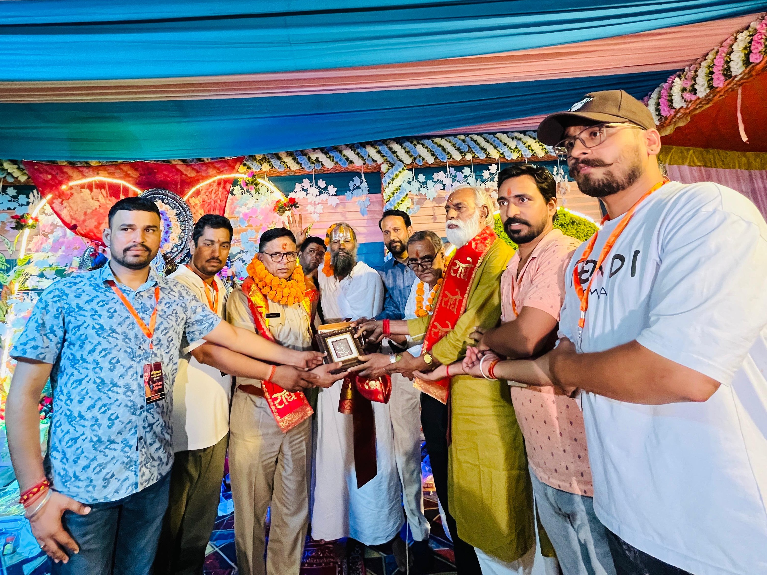 Durga Puja festival in Sujangarh, Dandiya performed in pandals