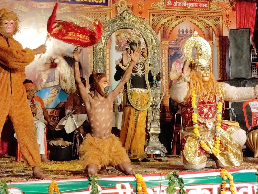 Goddess tableau, Kaalratri puja at Durga Puja pandals in Fatehpur ...