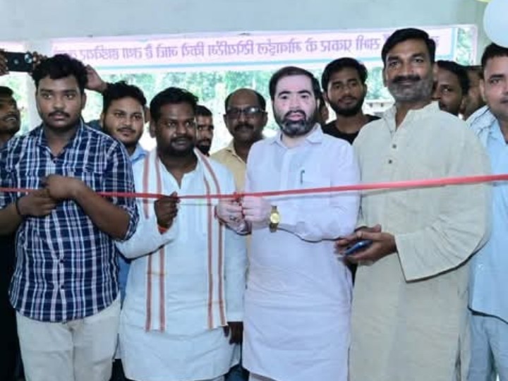 State Minister inaugurated the new market in Haidergarh. | हैदरगढ़ में ...