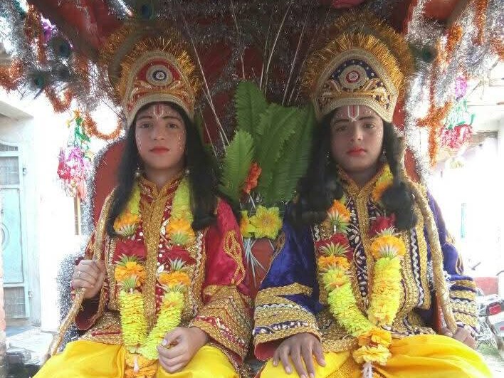 Ramlila tableau at Chaure Bazaar in Bikapur | बीकापुर के चौरे बाजार में ...