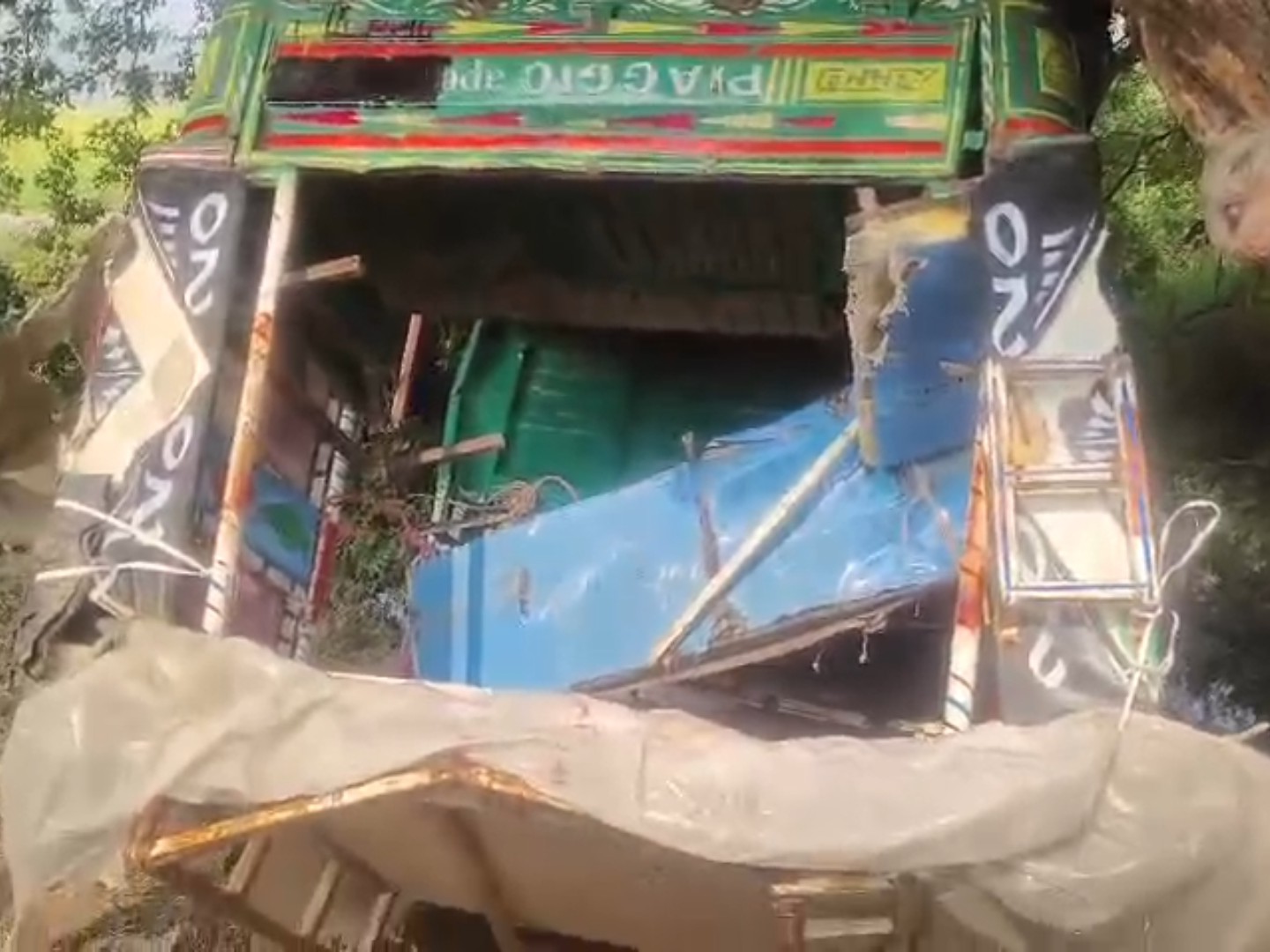 Auto overturned after hitting a tree in Jamui, 9 people injured