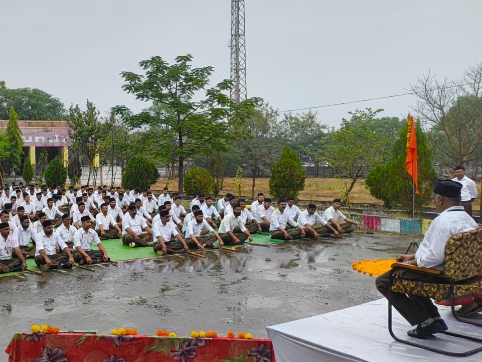 A procession was taken out in the village of Sunderel in Dhamnod ...