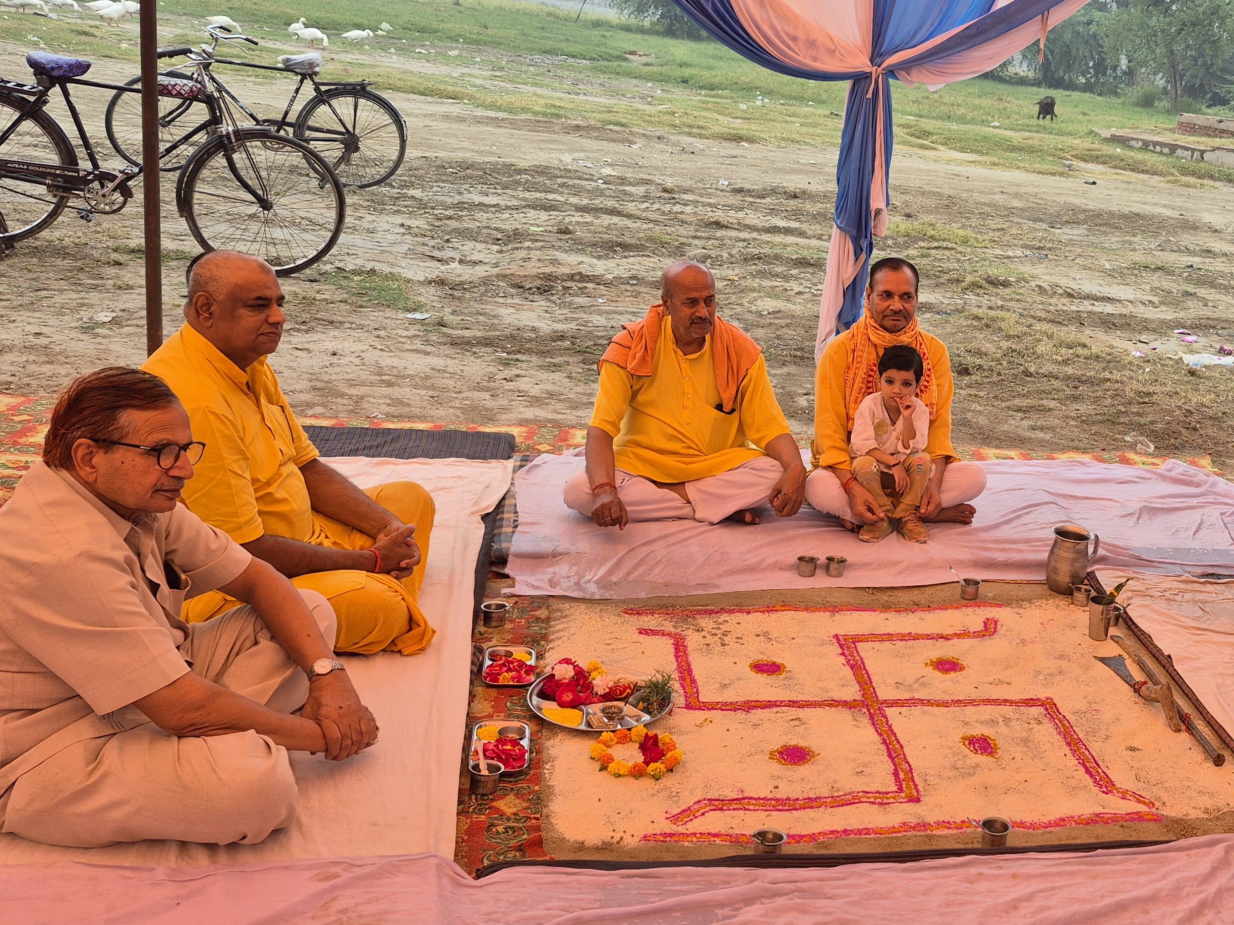 Groundbreaking ceremony for the 51-kund Gayatri Mahayagna in Achalda