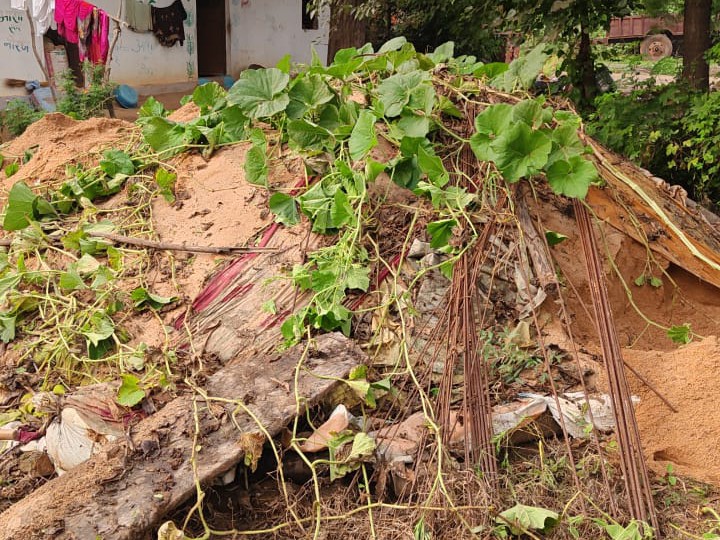 A consignment of cough syrup was hidden in a pile of sand