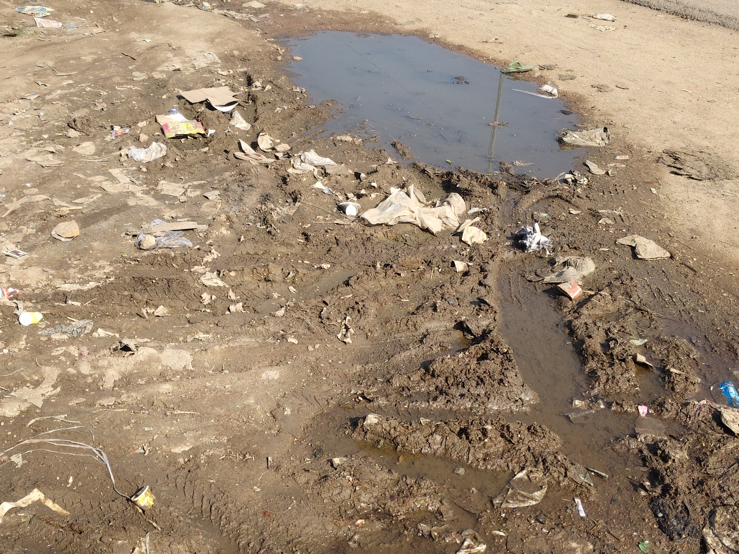 The construction of the drain at Teri Phatak intersection has been ...