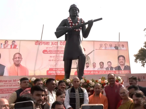 Unveiling of the statue of Veerangana Uda Devi Pasi today