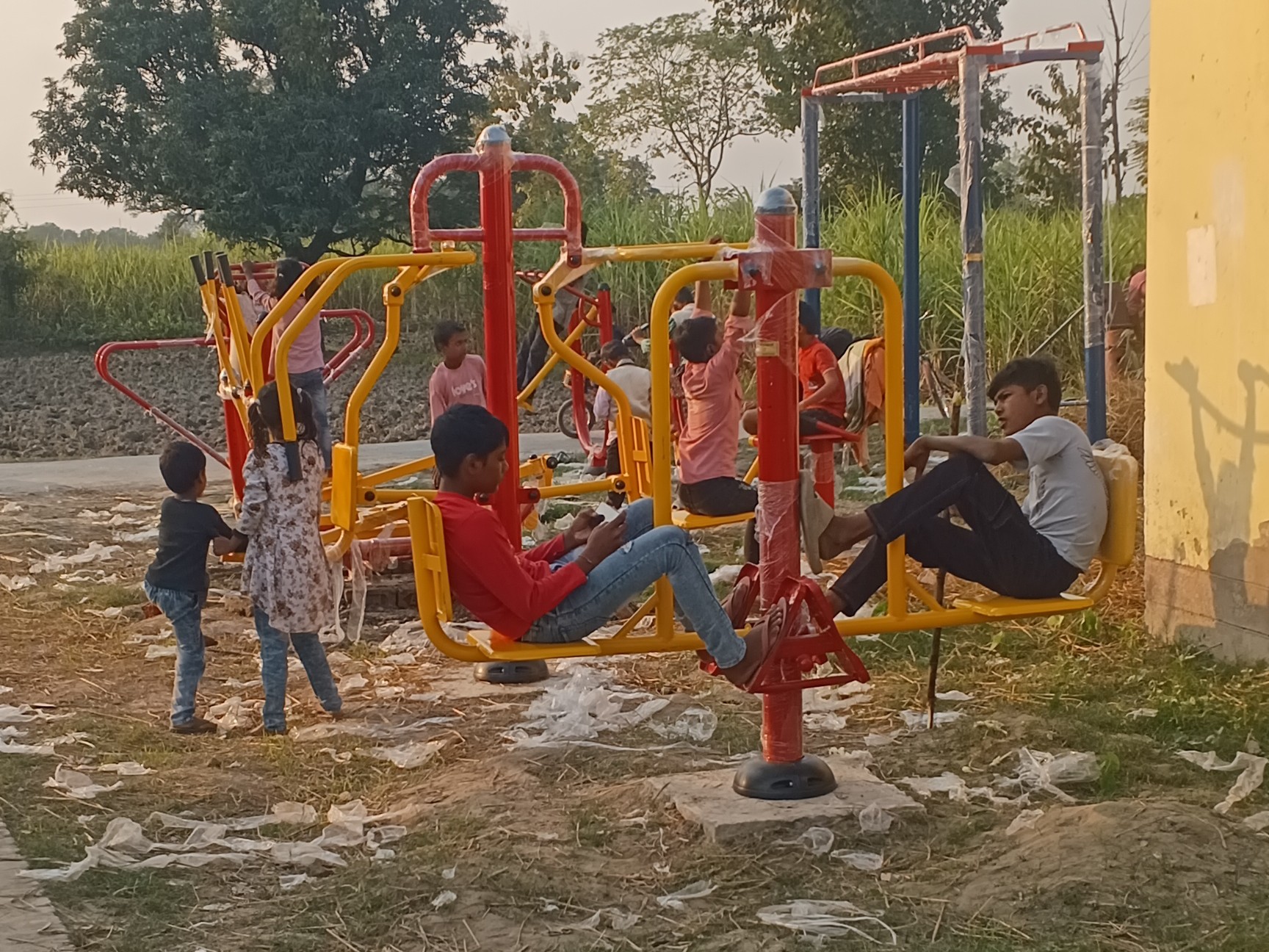 Sports equipment for children installed in Pandri Gram Sabha