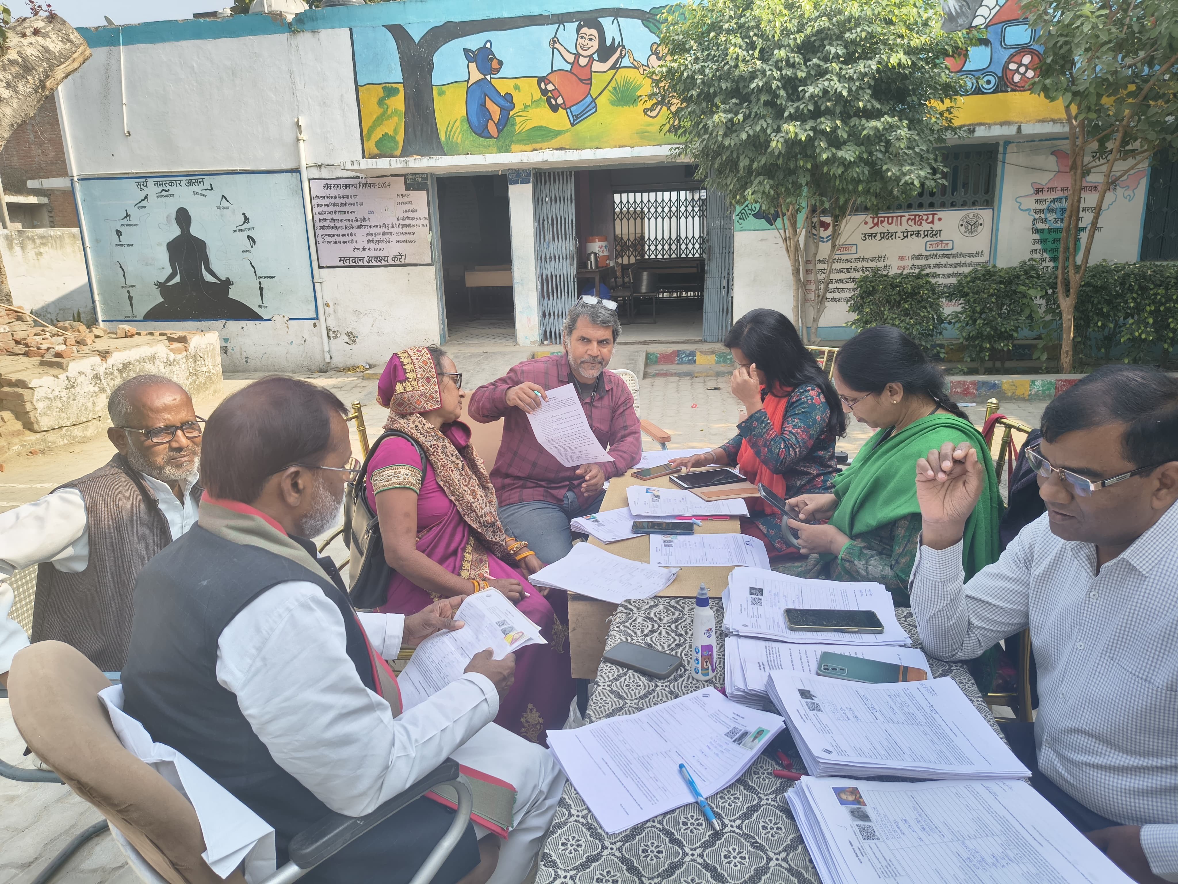 SIR forms filled out at Madhesha village school