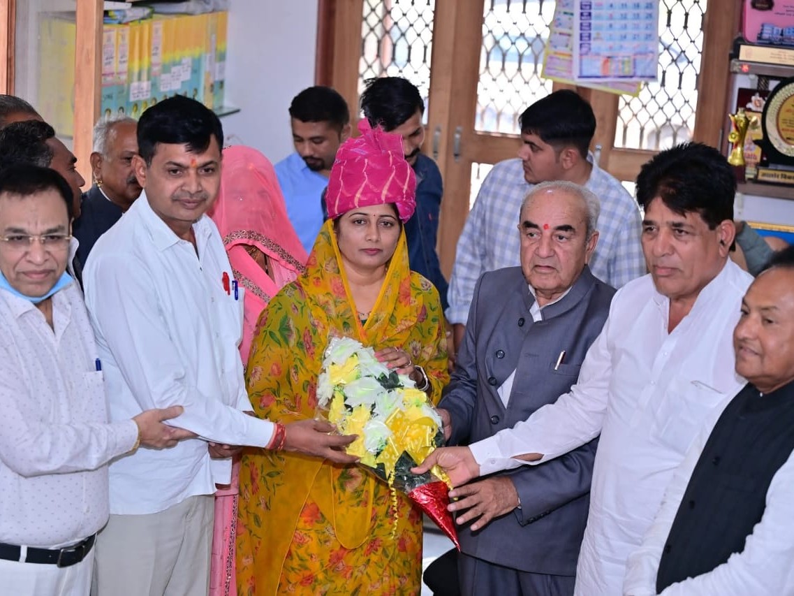 Welcome to Congress District President Ramila Meghwal in Sanchore | सांचौर में कांग्रेस ...