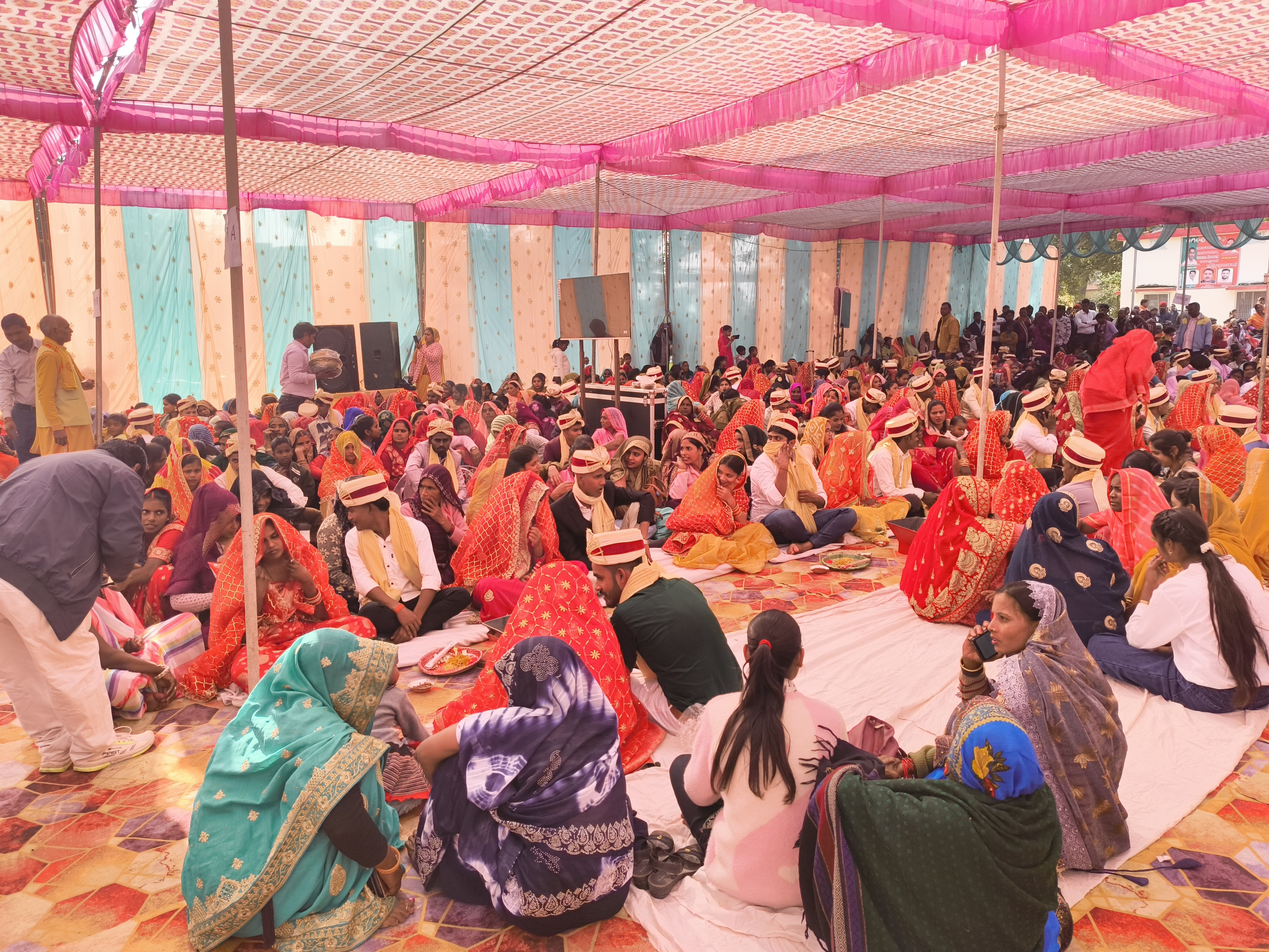 Mass marriage of 68 couples in Aurai block