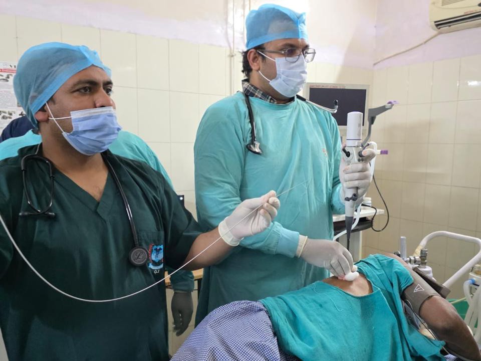 Successful thoracoscopy for the first time in Hapur