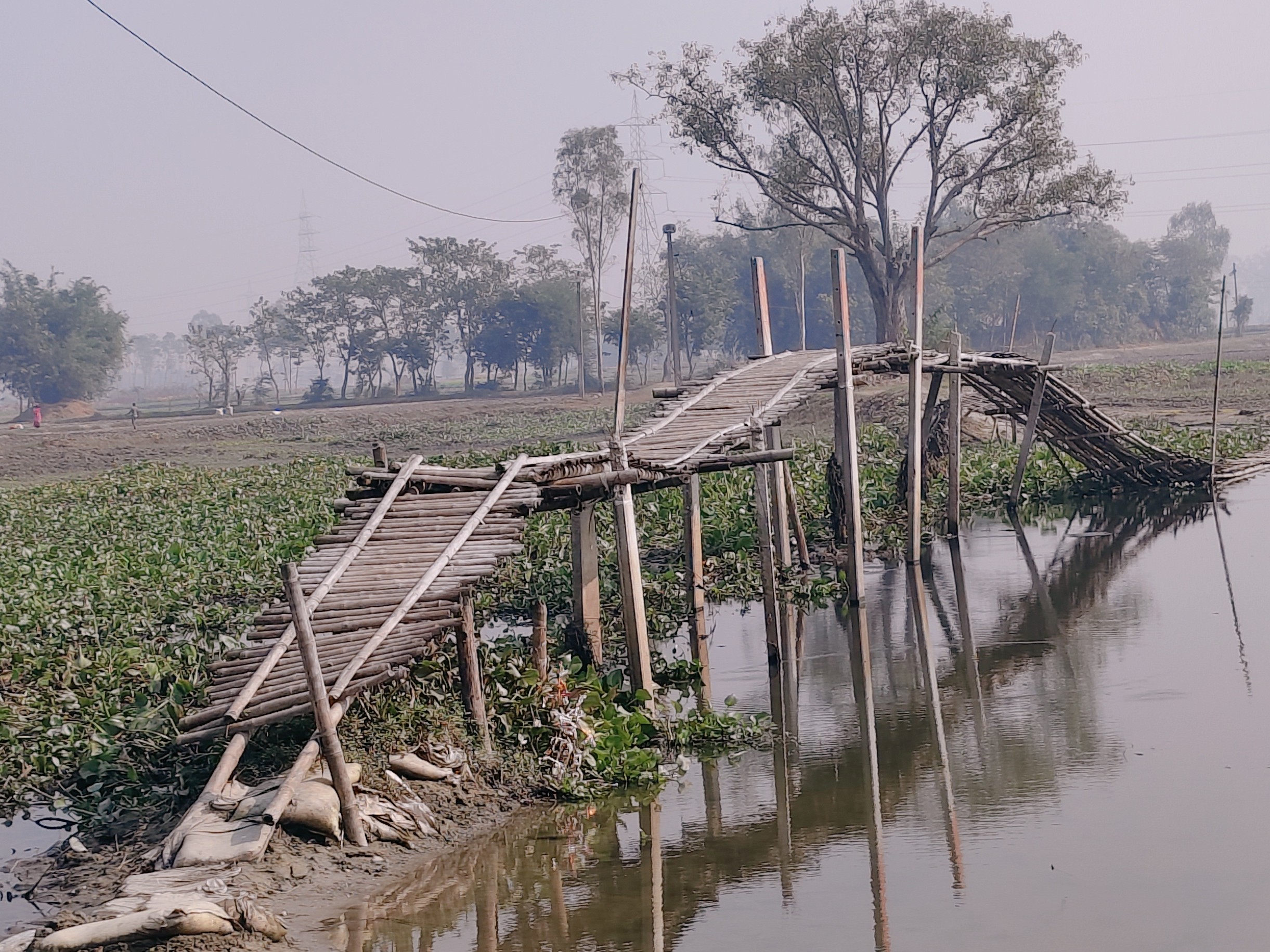 Movement of people through Chachari bridge in Raghopur | राघोपुर में ...