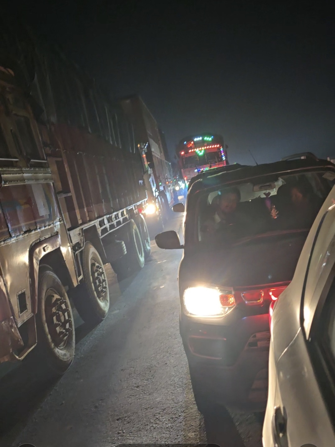 Commuters are troubled by the jam at Chaunda toll
