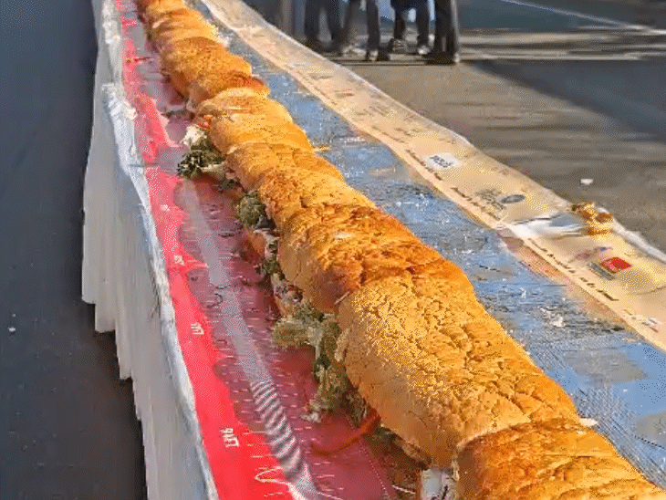 A 250-foot-long sandwich will be made, setting a new record in Bhopal.