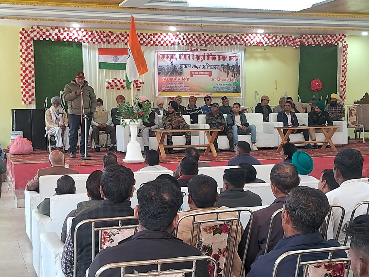 Block chief representative honored the soldiers.