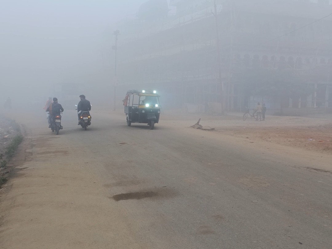 Cold wave and dense fog affect normal life in Jalaun | जालौन में शीतलहर ...